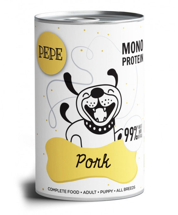 PEPE karma mokra Pepe Pork - wieprzowina- 400g | sklep psiedobre.pl